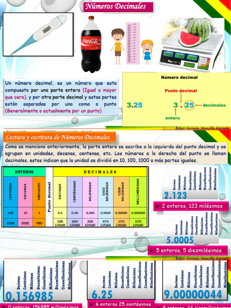 Números Decimales: Definición y Ejemplos | PDF | Decimal | Matemática ...