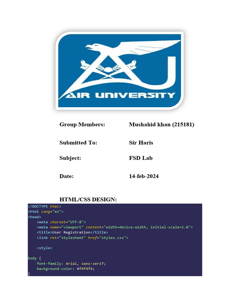 Lab 02 FSD | PDF | Data Management Software | Software Development Lab 02 FSD | PDF | Data Management Software | Software Development