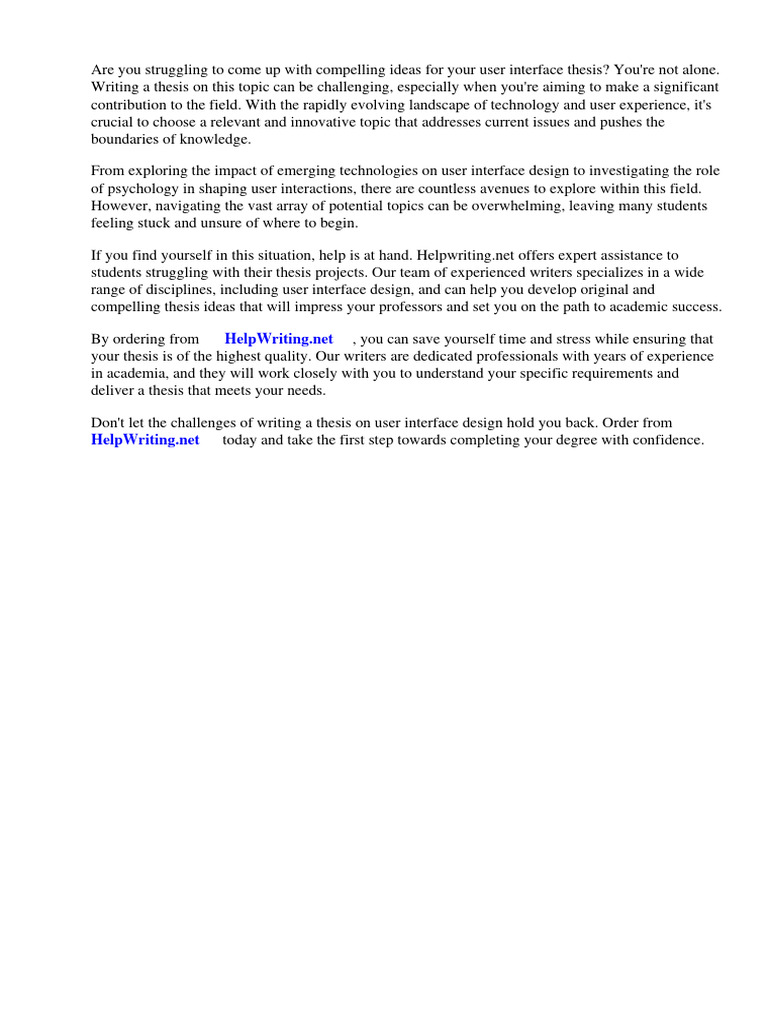 User Interface Thesis Ideas | PDF | Social Media | Popular Culture & Media Studies