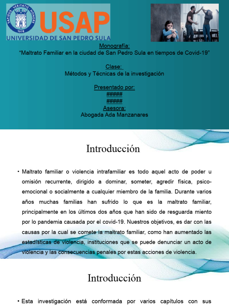 Ejemplo - Presentación de Defensa | PDF | Violencia doméstica | La ...