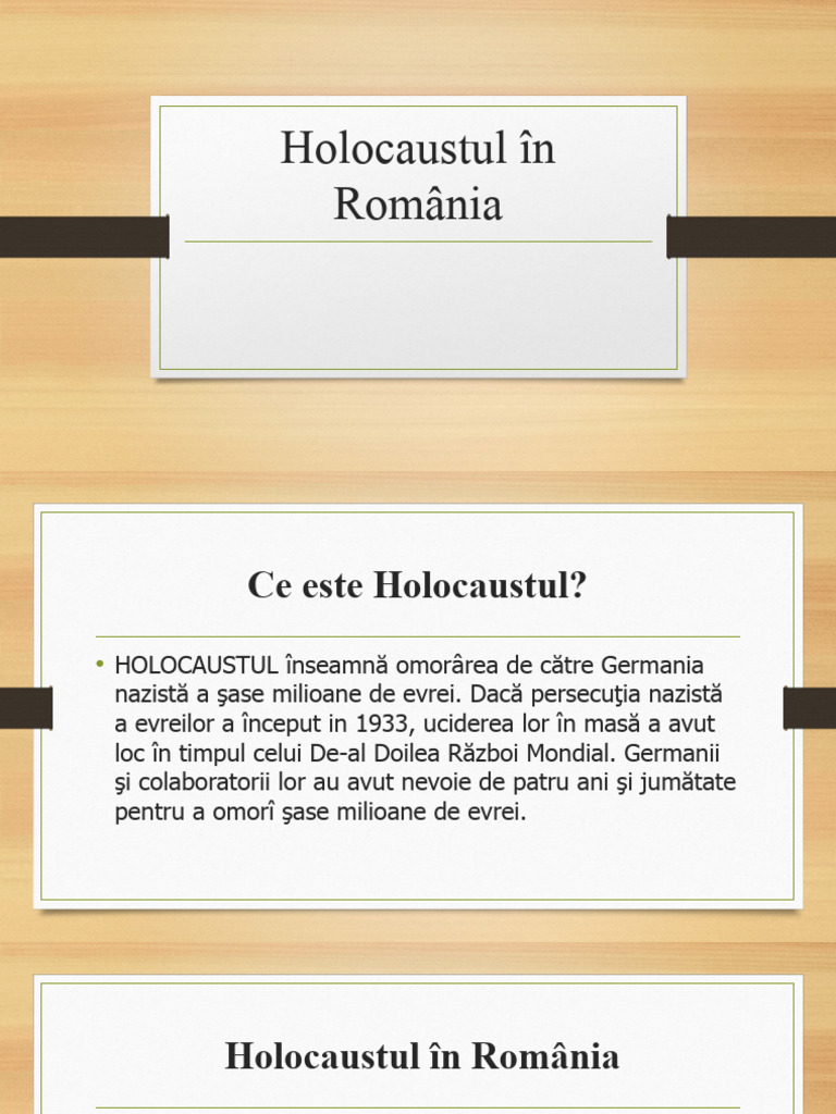 Holocaustul În România | PDF