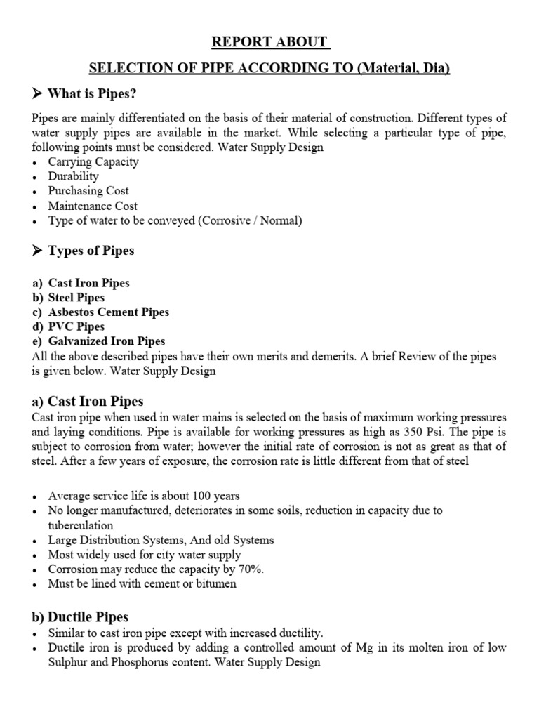 Cast Iron Plumbing Pipe Overview | PDF | Pipe (Fluid Conveyance) | Plumbing