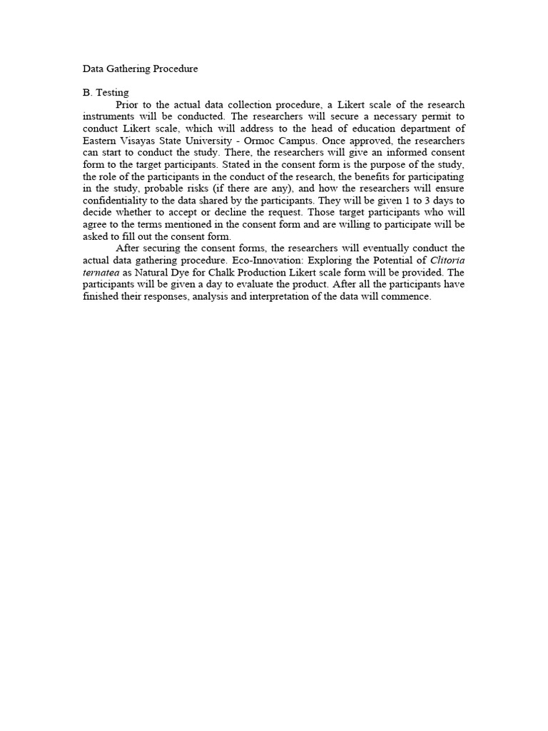Data Gathering Procedure | PDF