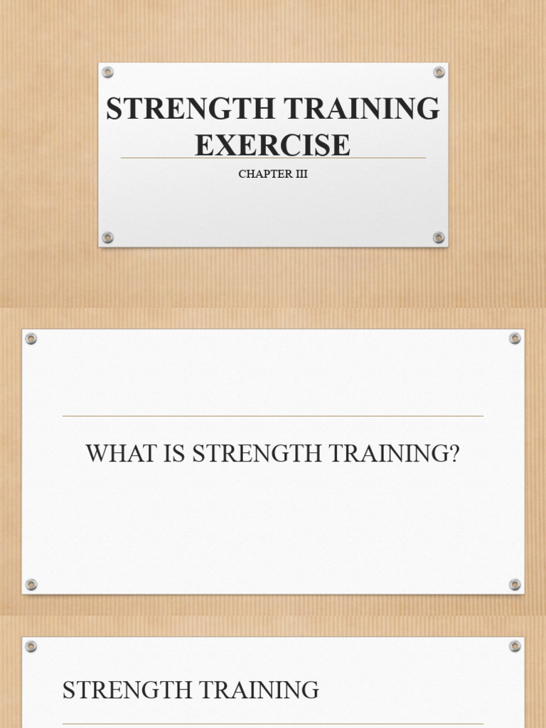 CHAPTER-III-STRENGTH-TRAINING-EXERCISE-Autosaved | PDF