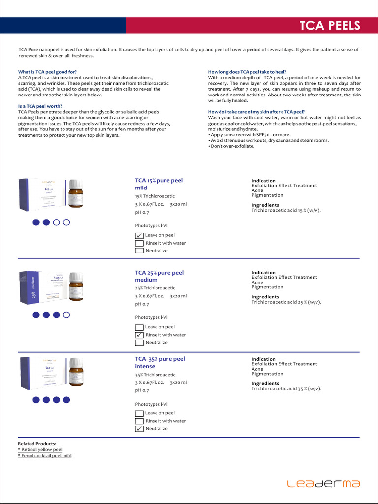 Tca Peels | PDF | Clinical Medicine | Medical Specialties