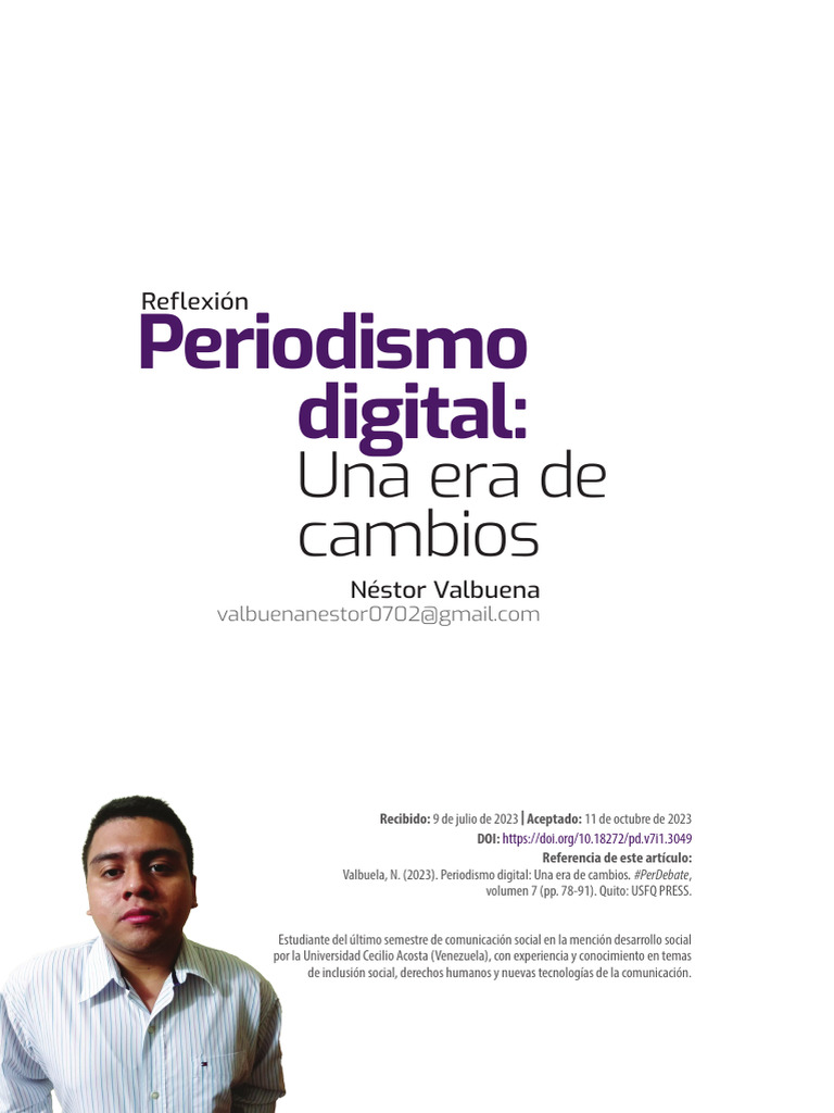 Periodismo Digital Una Era de Cambios en El Period | PDF | Internet | Tecnología de información ...
