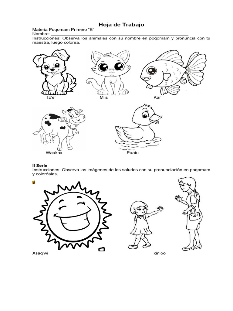 Hojas De Trabajo De Comandos Y Exclamaciones