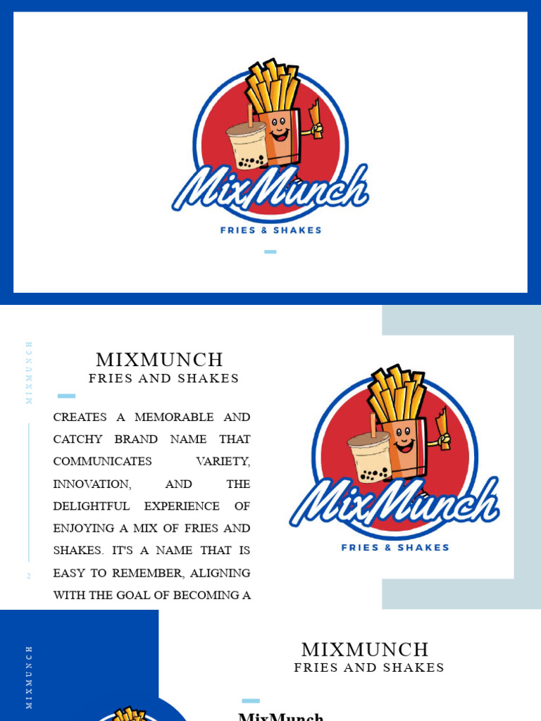 MixMunch Fries and Shakes | PDF | Marketing | Food And Drink