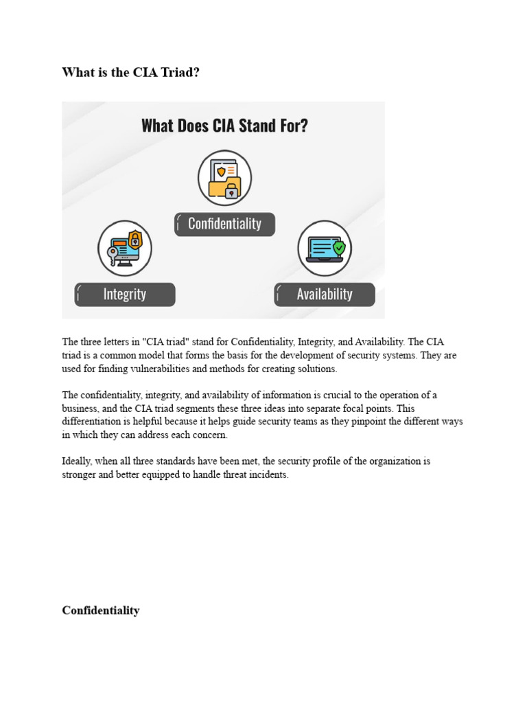 What-is-the-CIA-Triad | PDF | Information Security | Security