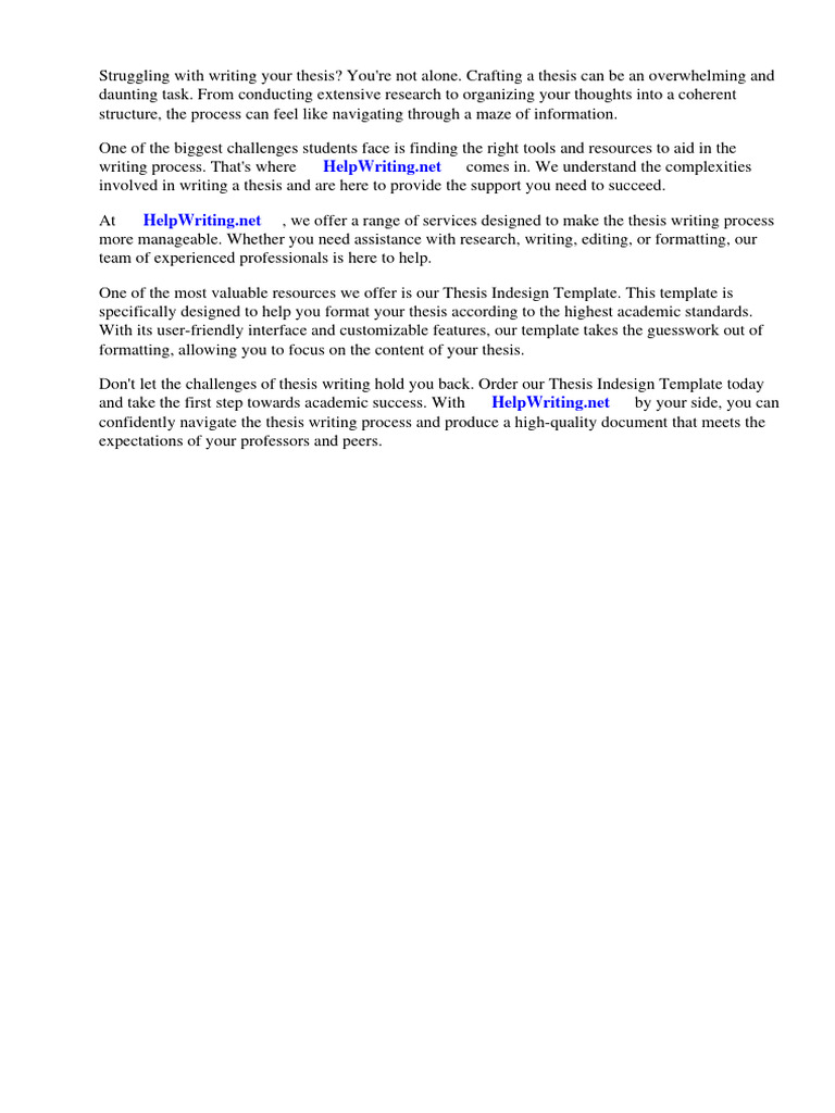 Thesis Indesign Template | PDF | Page Layout | Thesis