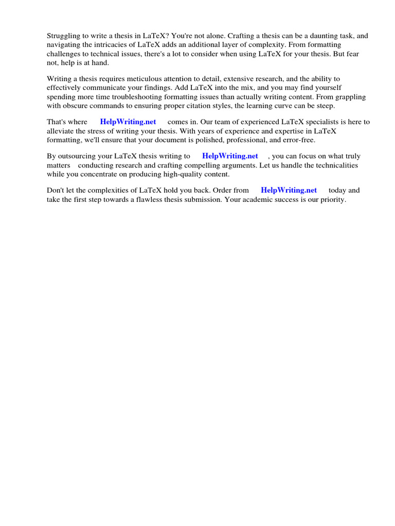Writing Thesis in Latex Tips | PDF | Thesis | Computer File