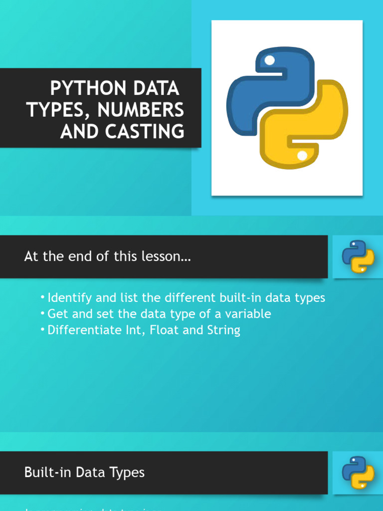 3 Data Types and Numbers | PDF | Data Type | Integer (Computer Science) 3 Data Types and Numbers | PDF | Data Type | Integer (Computer Science)