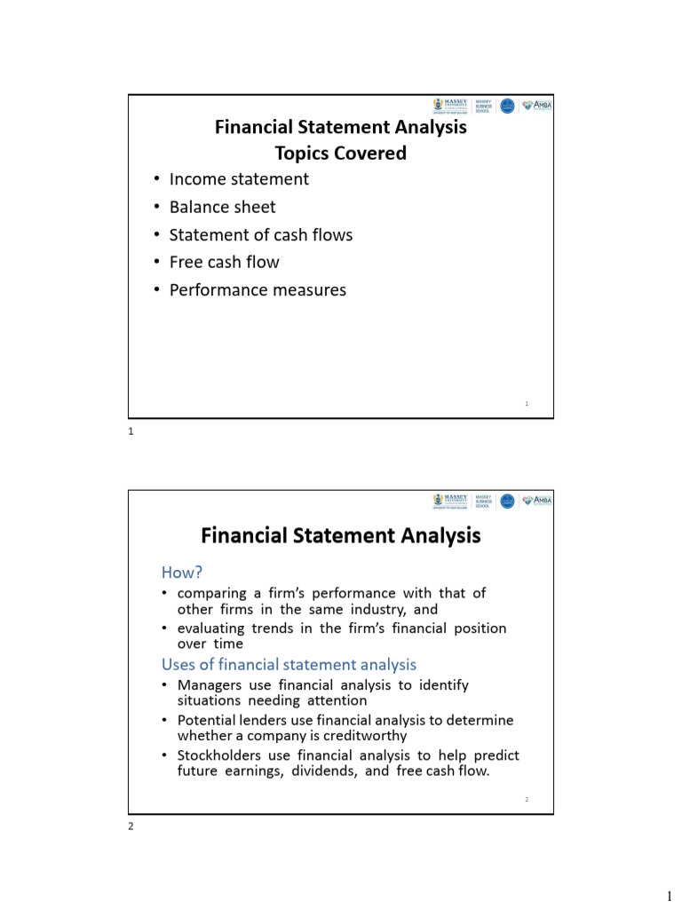 Session 2 - Financial Statement Analysis | PDF | Equity (Finance ...