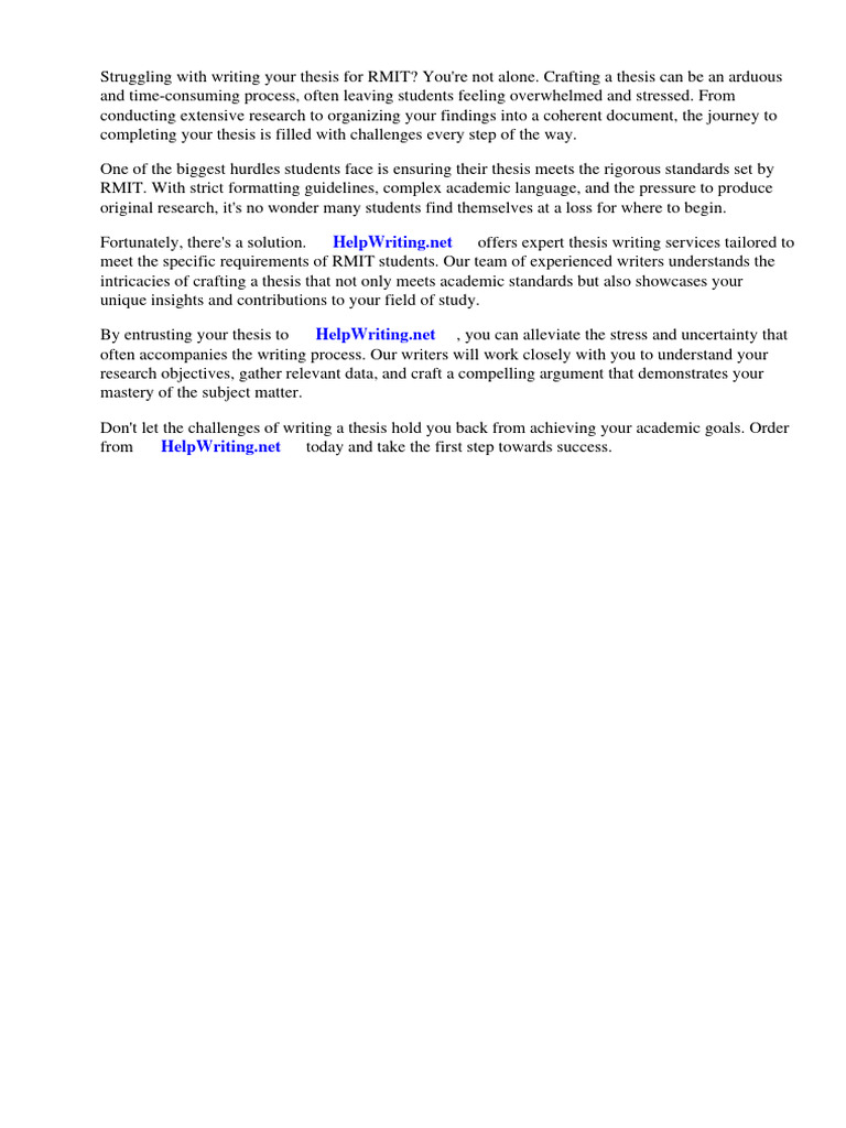 Rmit Thesis Examination | Download Free PDF | Thesis | Academic Journal