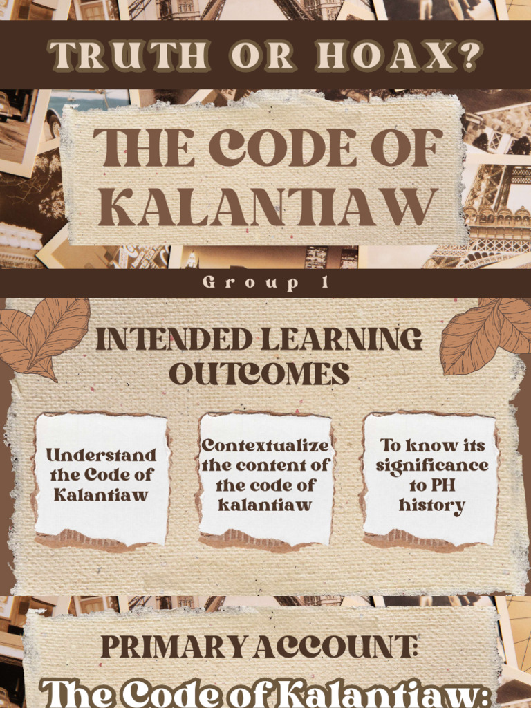 Code of Kalantiaw Group 1 - Compressed | PDF | Philippines