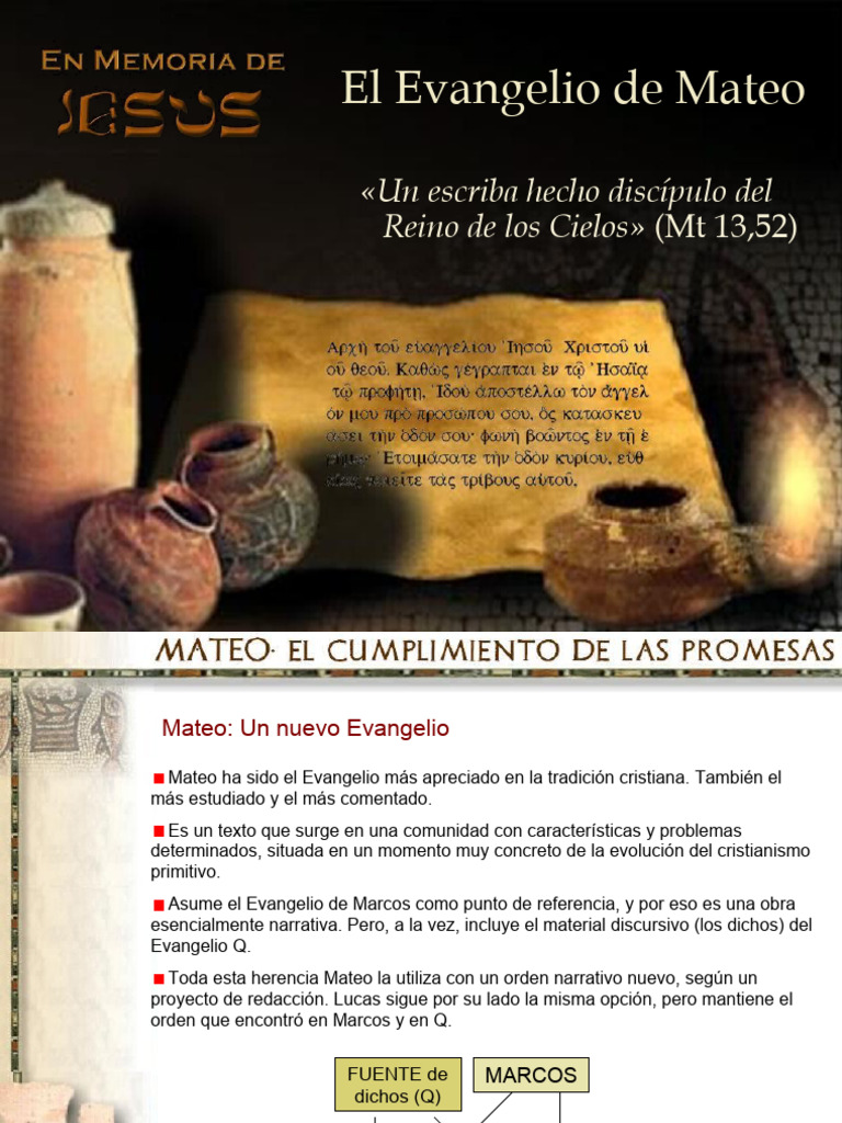 En Memoria de Jesus VIII | PDF | Evangelio de Mateo | Jesús
