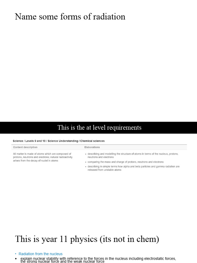 Radioacitvity Lesson 1 | PDF | Radioactive Decay | Neutron