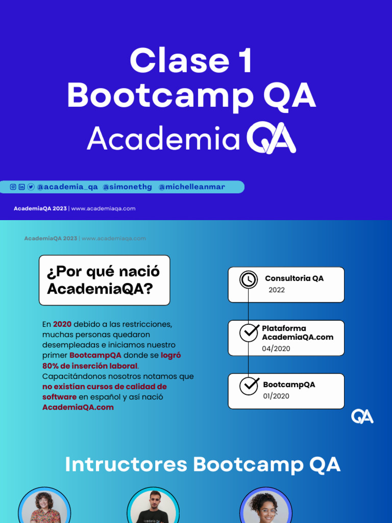 Bootcamp QA: Inserción Laboral y Habilidades | PDF | Pruebas de software | Software