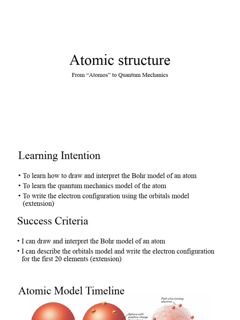 Atomic Structure | PDF | Atomic Orbital | Electron Configuration Atomic Structure | PDF | Atomic Orbital | Electron Configuration