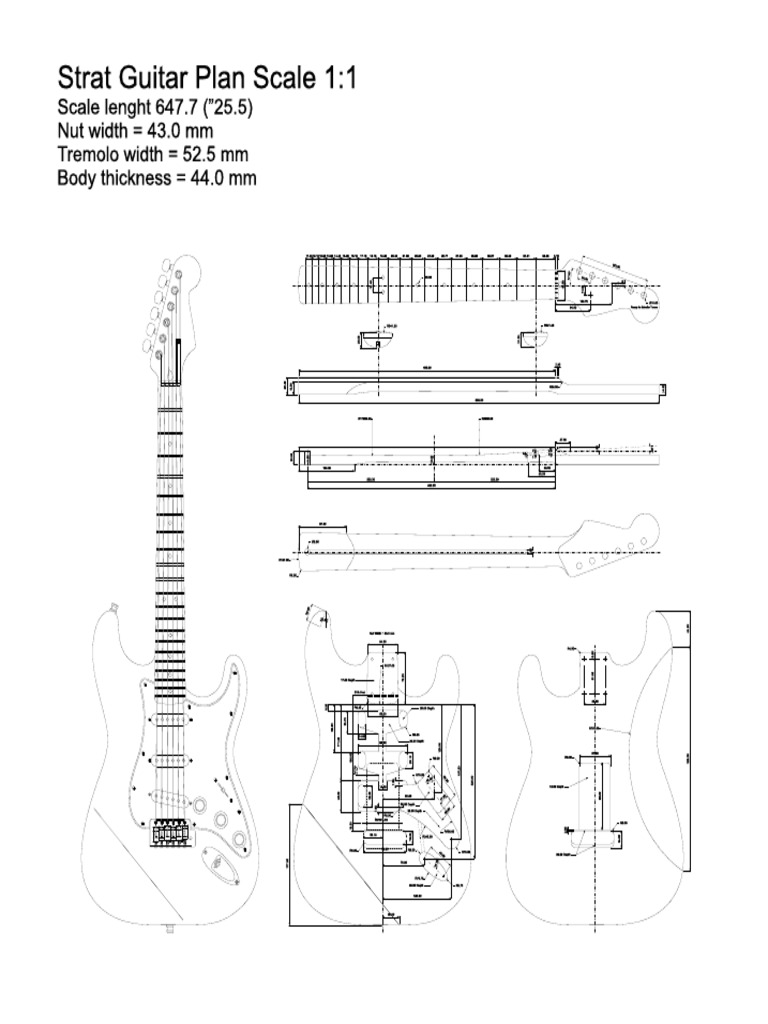 Stratocaster Guitar Plan 01 | PDF