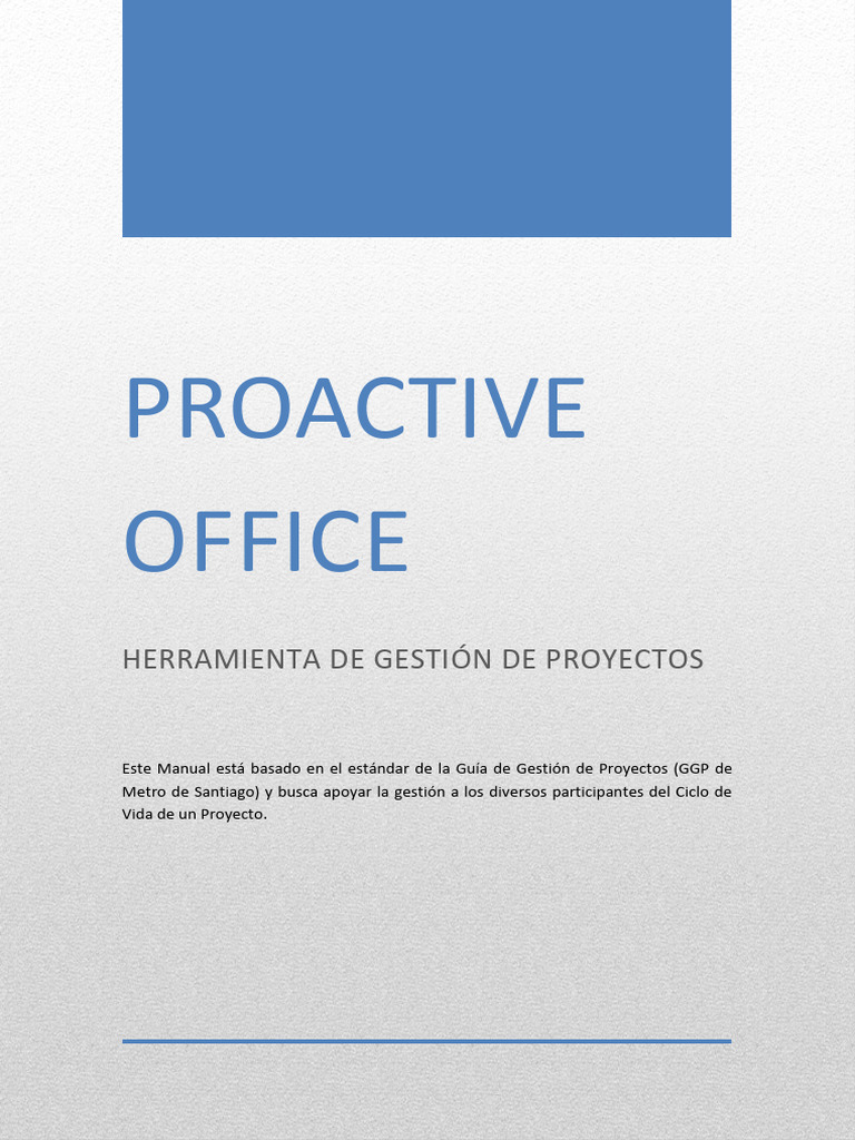 Manual de Proactive Office para Proyectos | PDF | Contraseña | Archivo ...