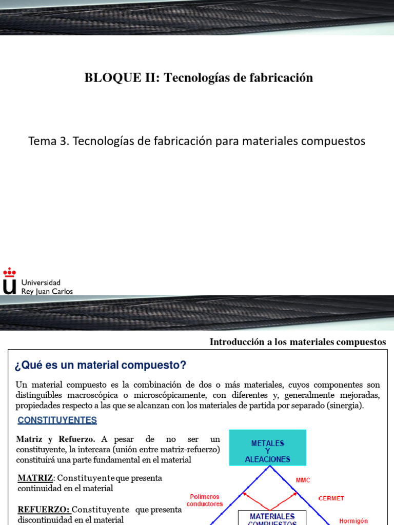 Tema 3 - TF para Materiales Compuestos | PDF | Material compuesto | Sólido Tema 3 - TF para Materiales Compuestos | PDF | Material compuesto | Sólido