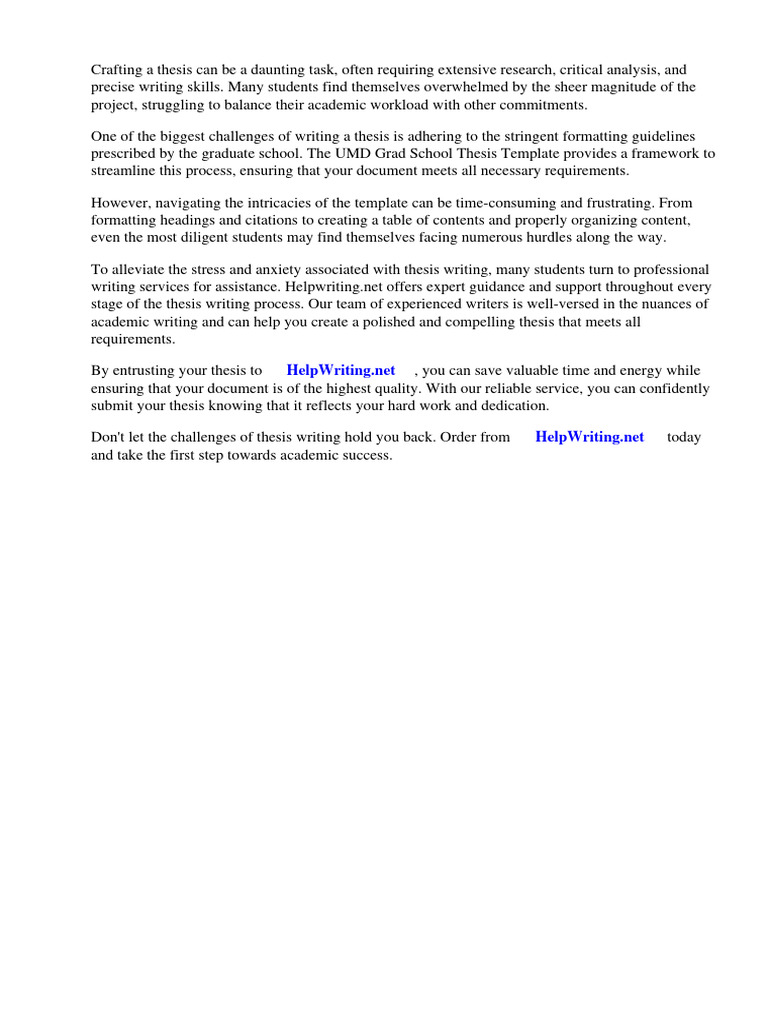 Umd Grad School Thesis Template | PDF | Composite Material | Thesis