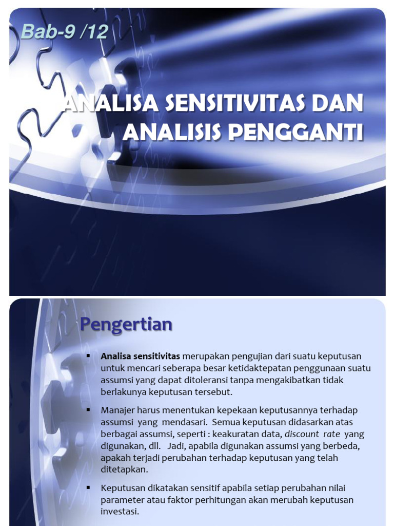 14 - Analisa Sensitivitas Dan Analisis Penganti | PDF