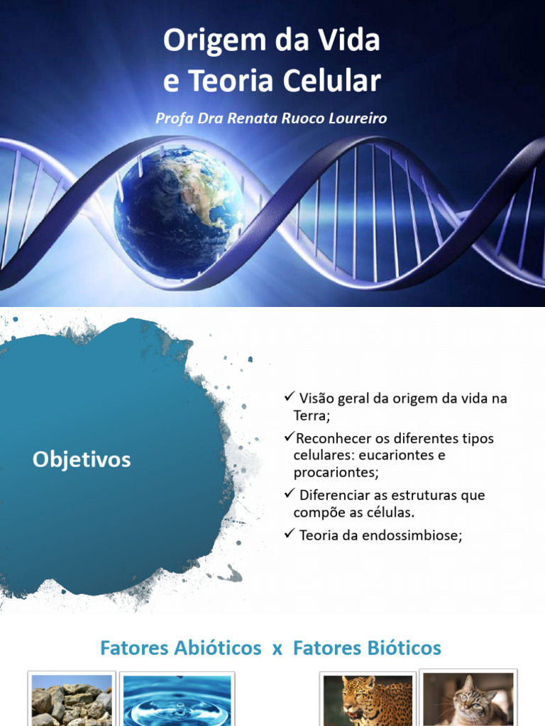 AULA 1 - Origem Da Vida e Teoria Celular | PDF | Célula (Biologia ... AULA 1 - Origem Da Vida e Teoria Celular | PDF | Célula (Biologia ...