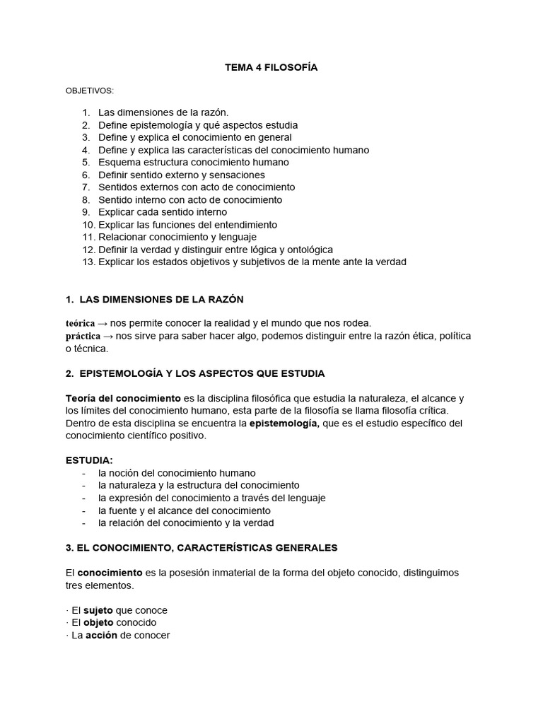 FILOSOFÍA BLOQUE 2 | PDF | Verdad | Conocimiento