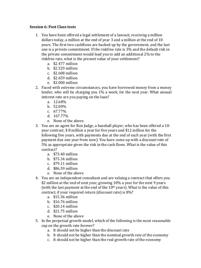 Session 6 Test | PDF