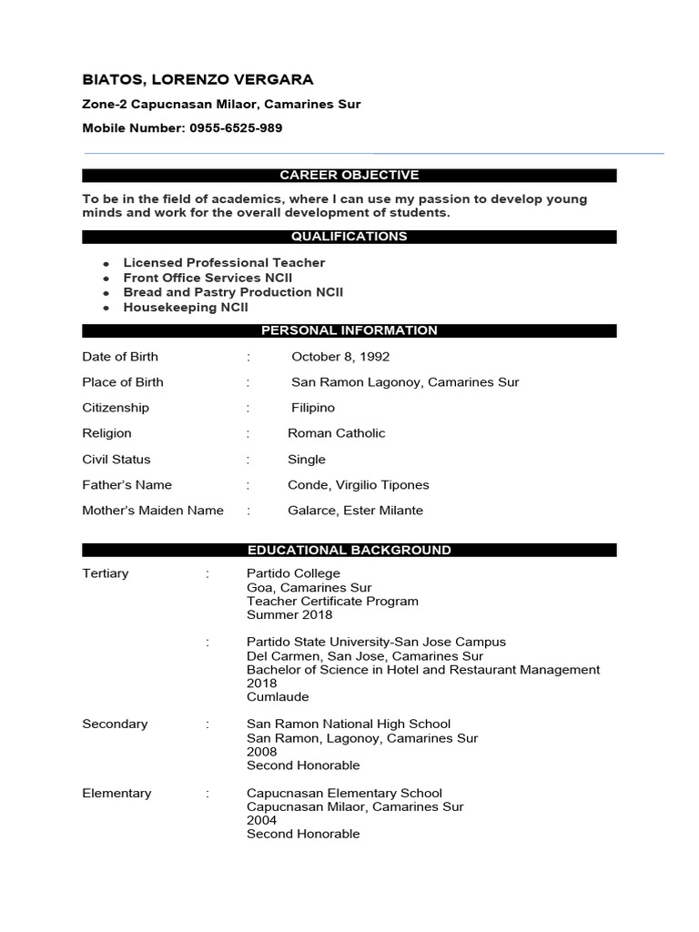 Sample Resume | PDF