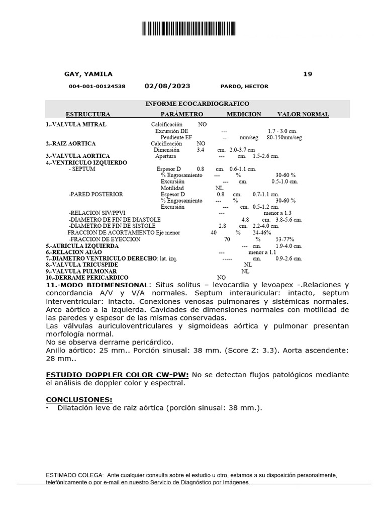 Informe | PDF | Sistema circulatorio | Corazón