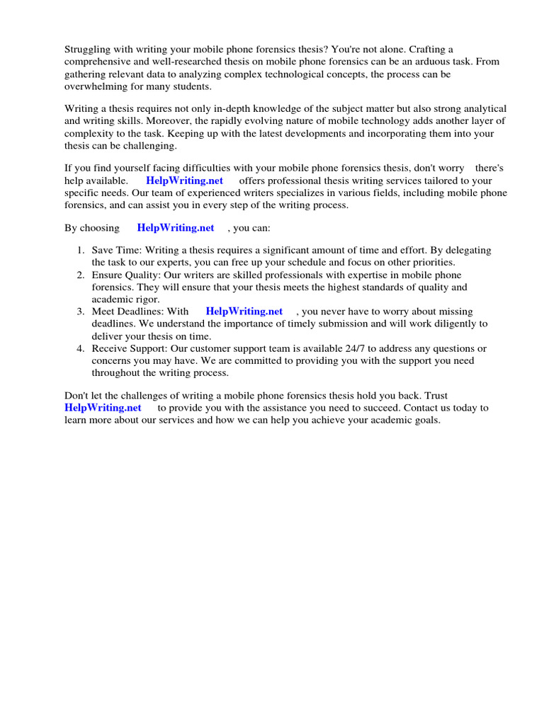 Mobile Phone Forensics Thesis | PDF | Mobile Phones | Computing