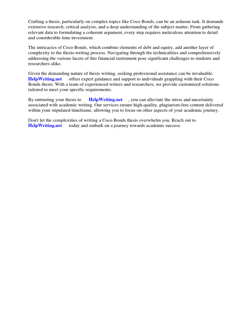 Coco Bonds Thesis | PDF | Bonds (Finance) | Stocks
