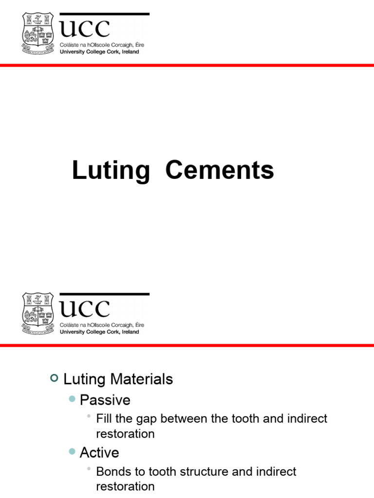 Resin Cements Luting | PDF | Dental Material | Materials