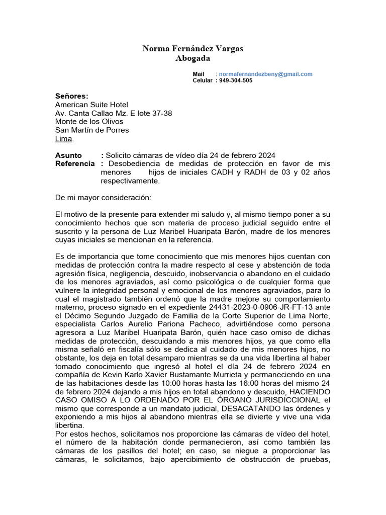 Carta Suite Hotel | PDF | Gobierno | Judicaturas