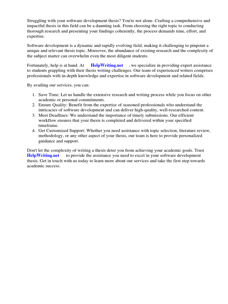 Software Development Thesis Ideas | PDF | World Wide Web | Internet & Web