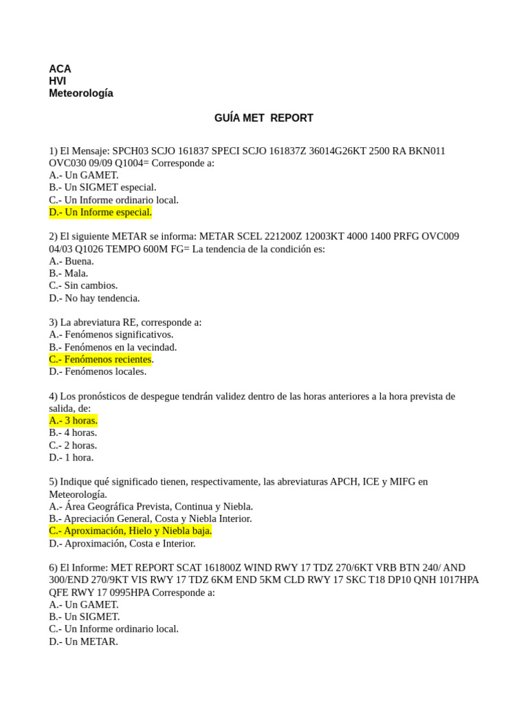 guia_met-report | PDF | Aviación | Ciencias de la Tierra
