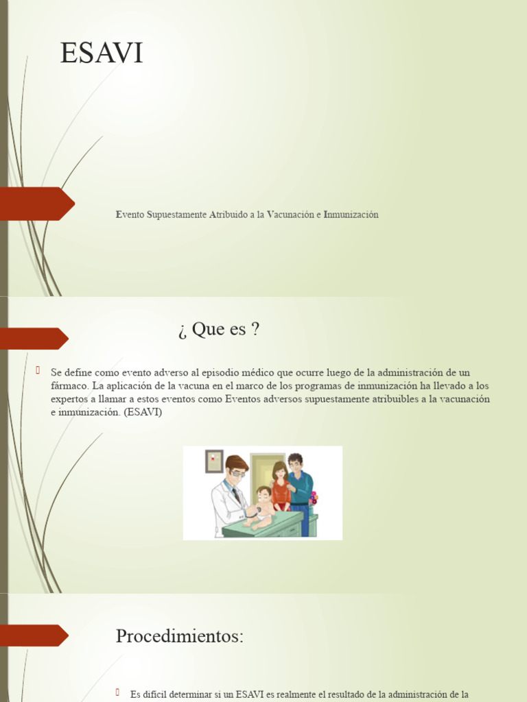 ESAVI | PDF | Vacunación | Vacunas