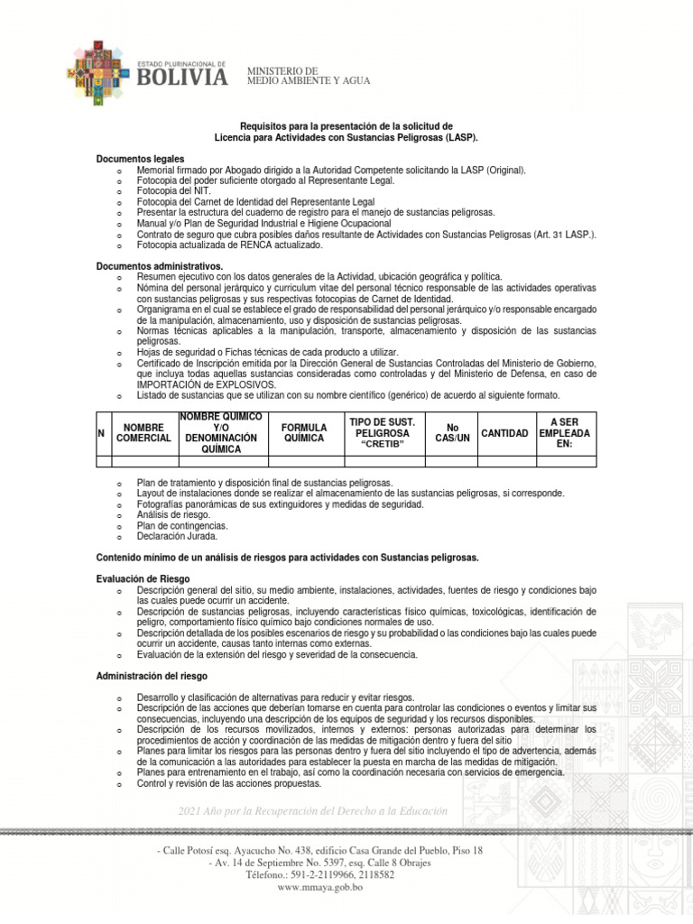 Requisitos LASP | PDF | Riesgo | Evaluación de riesgos