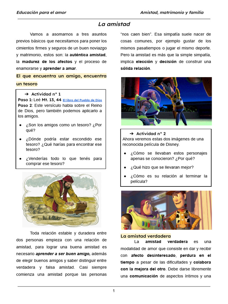 3 La Amistad | PDF | Amistad | Amor