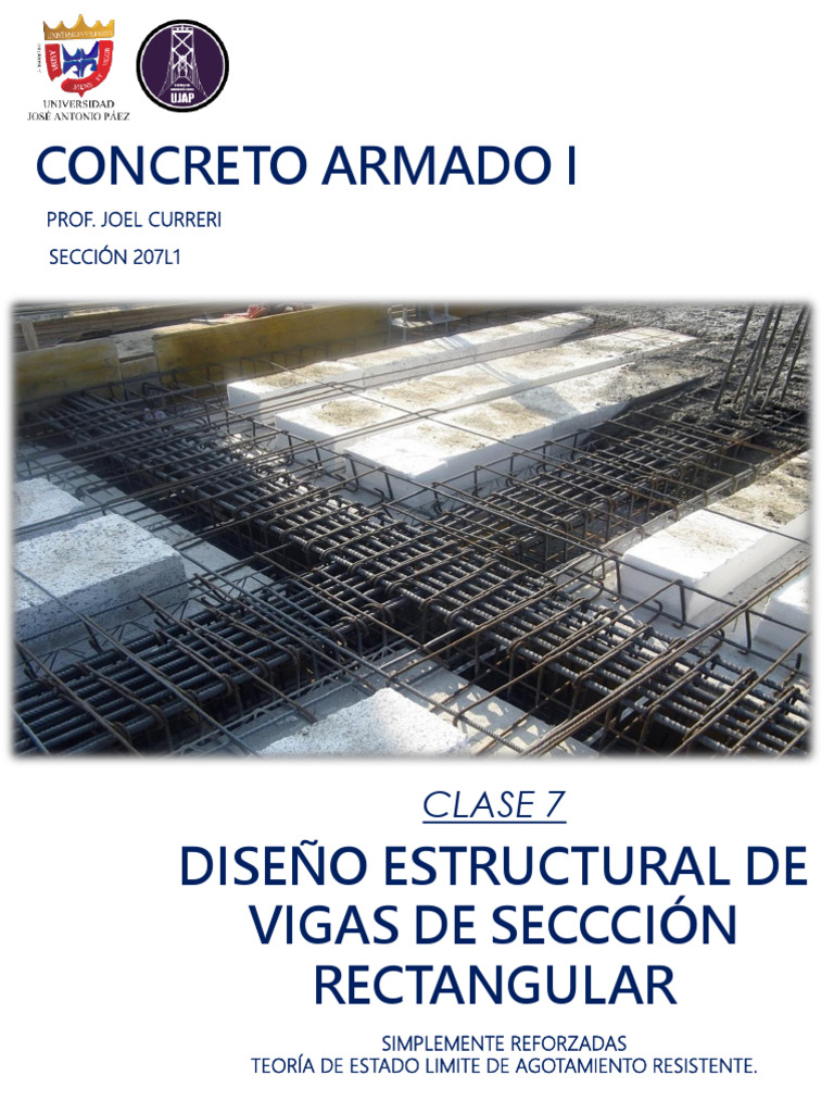 Clase 7. Secciones Rectangulares Simplemente Reforzadas R1 | PDF | Viga (Estructura) | Doblar