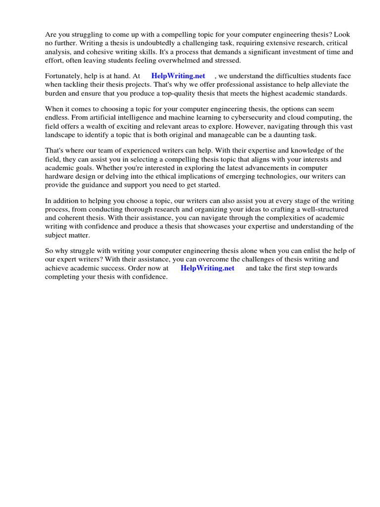 Essay Computer Engineering Thesis Topics Pdf Thesis Educational Technology