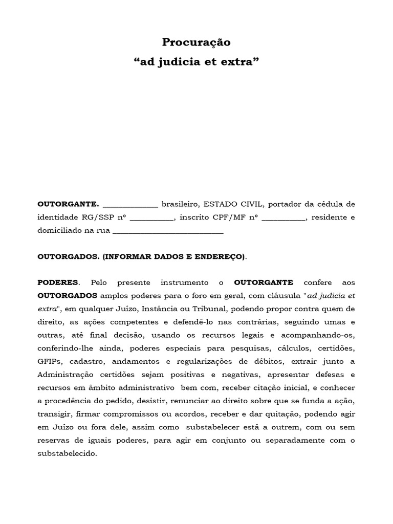 PROCURAÇÃO- RECEITA FEDERAL e MTE | PDF