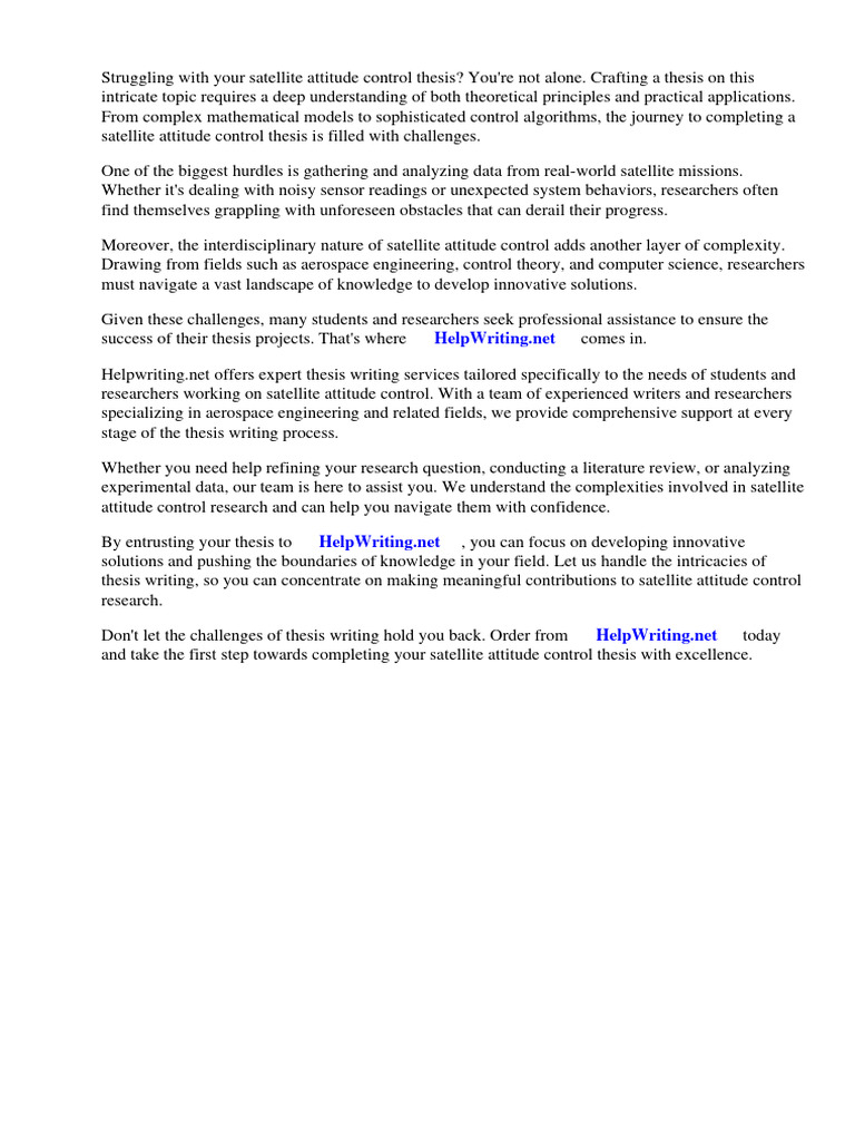 Satellite Attitude Control Thesis Download Free Pdf Orbit Rotation