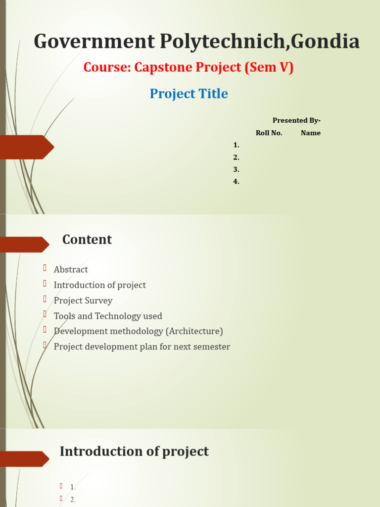 Final Project Ppt Template (1) | PDF