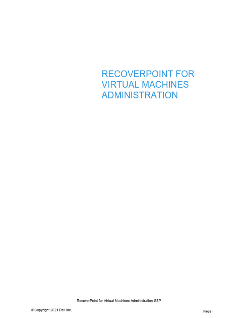 ESDPSD02371+ ++RecoverPoint+for+VMs+Administration SG | PDF | Virtual ...