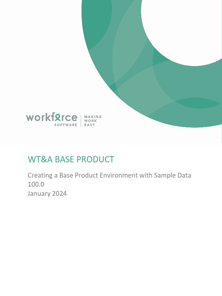 WT&A Base Product Creating Environment With Data R100 | PDF | Microsoft ...
