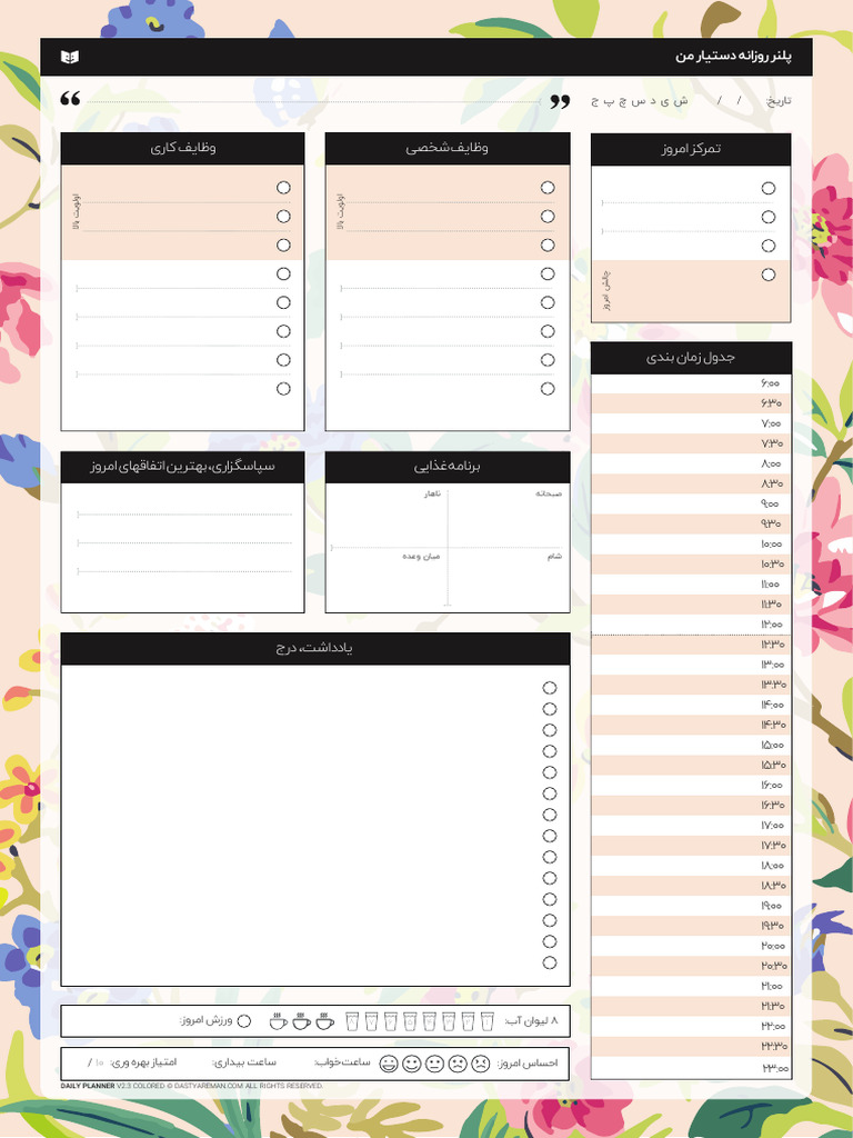 Daily Planner 2.3 A4 Color | PDF